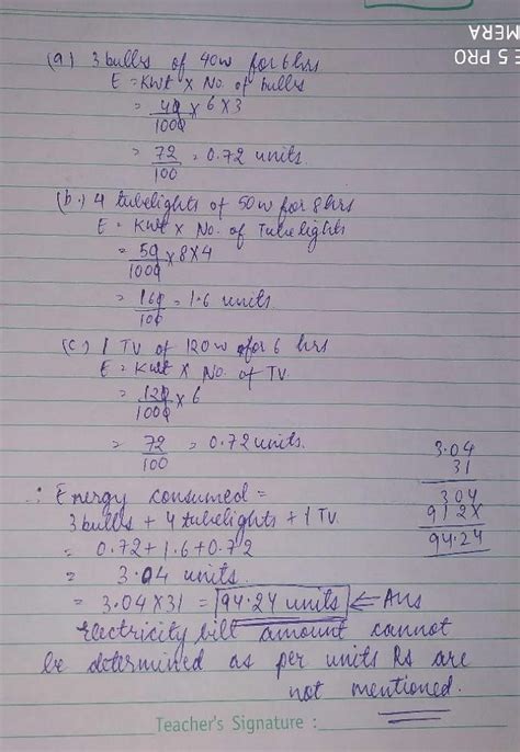 Calculate The Electricity Bill Amount For A Month Of 31 Days If The