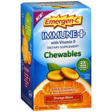Emergen C Immune Plus Chewables Tablets Orange Blast 42 Tb Medcare Wholesale Company For