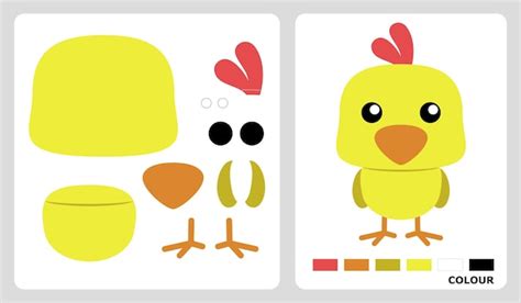 Premium Vector Chicks Patterns For Applique Patchwork And Paper Crafts In Cut And Paste Puzzle