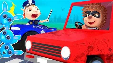 토끼들이 경찰차를 훔쳤어요👮‍♂️🐰🚔 자동차 추격전👮‍♂️🐰🚔 그들은 어디로 갔나요 👮‍♂️🐰🚔 동요 And 동요 Youtube