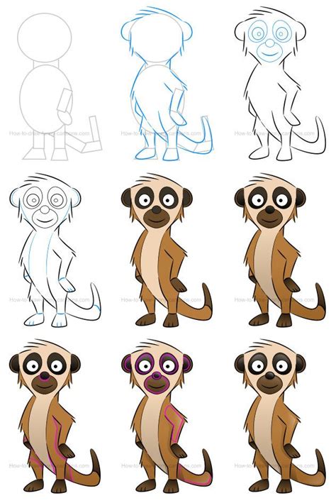 How To Draw A Meerkat