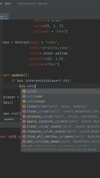 Collisions In Ursina Ursina Python Collision Shorts Youtube