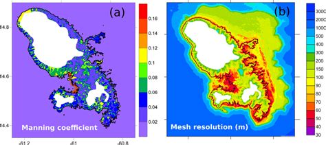 A Spatial Variation Of The Manning Coefficient N Based On Land Cover Download Scientific
