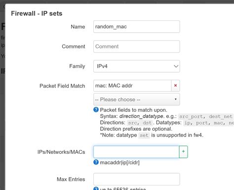 Ipset List Match Item Set Member Macaddripcidr Entry Feature Requests Openwrt Forum