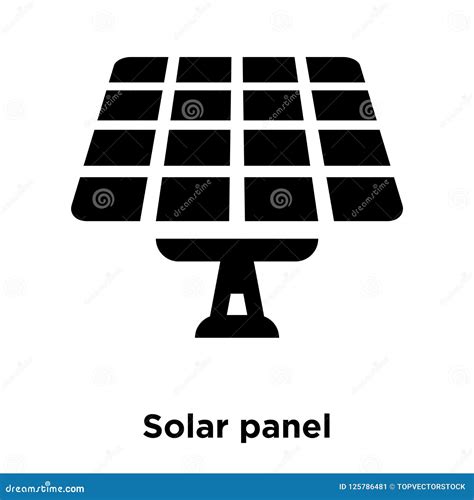 Вектор значка панели солнечных батарей изолированный на белой предпосылке Conce логотипа