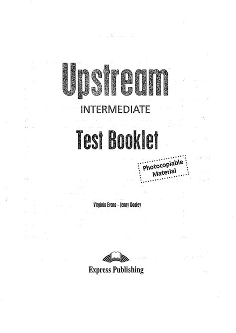 Це тест буклет з книги Upstream Школьные выпускные экзамены Английский Docsity