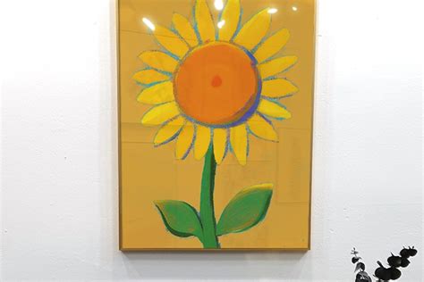 그림·사진 돈 들어오는 노란배경 해바라기 한송이 풍수 거실 인테리어 소품 오늘의집 쇼핑