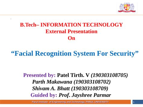 PDF Facial Recognition System Format PPT