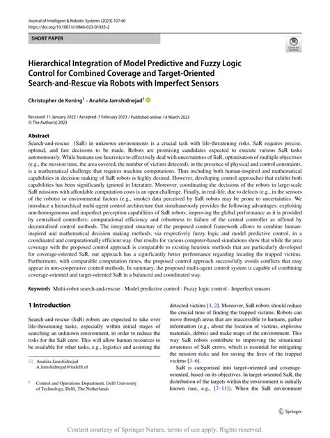 Pdf Hierarchical Integration Of Model Predictive And Fuzzy Logic