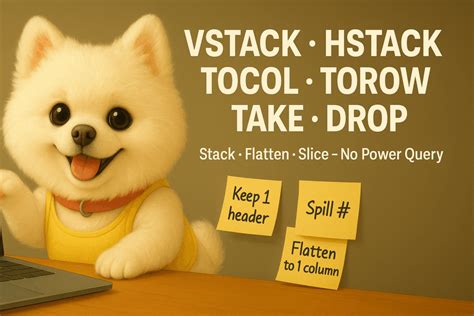 Excel Vstack Hstack Tocol Torow Take Y Drop 30 Recetas Para