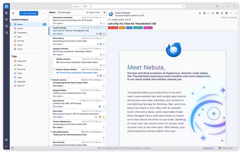 Willkommen Bei Thunderbird 128 Nebula