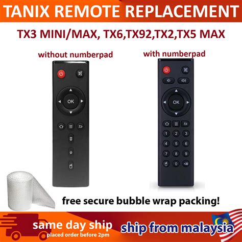 Tx3 Mini Remote Control Tanix Tx3 Max Tx92 Tx2 Tx6 Tx5 Max Android Box Replacement Shopee Malaysia