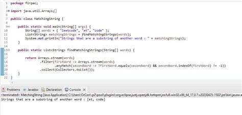 Java Code 86 Matchingstring Narayana N Posted On The Topic Linkedin