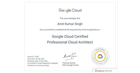 Amit Kumar Singh On Linkedin Professional Cloud Architect • Amit Kumar