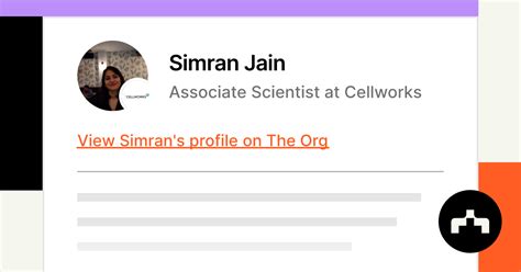 Simran Jain Associate Scientist At Cellworks The Org