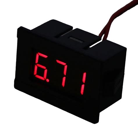 โวลต์มิเตอร์ 2 สาย Led Digital Voltmeter Dc 45 30v V33d Two Line Volt Meter Red Blue Green