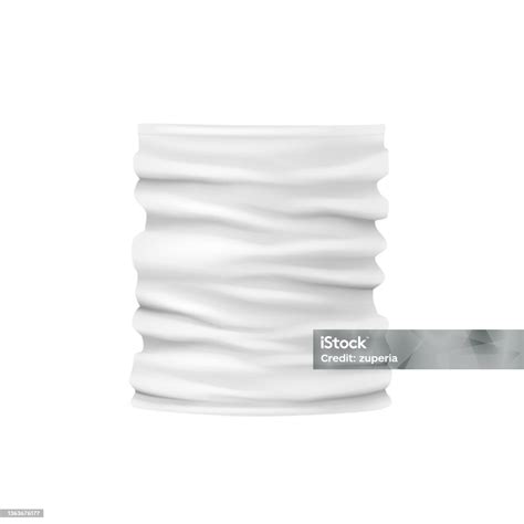 사실적인 얼굴 버프 마스크 화이트 넥 따뜻한 목도리 또는 스카프 천 또는 마스크 요소 겨울을 위한 모자 0명에 대한 스톡 벡터 아트 및 기타 이미지 Istock