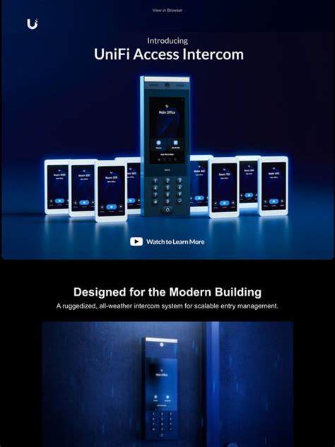 Ubiquiti Introducing Unifi Access Intercom Milled
