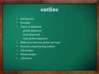 Sequence Alignment Global Vs Local PPTX Programming Languages Computing