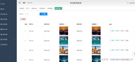 计算机毕业设计springboot热点新闻系统 基于spring boot的实时新闻推送平台设计与实现 spring boot框架下的新闻热点