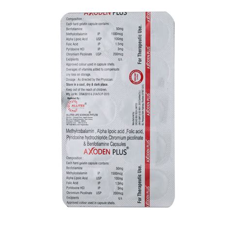 Axoden Plus Capsule 10 S Price Uses Side Effects Composition