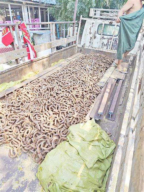 စစ်ကိုင်းမှ မန္တလေးသို့ မောင်းနှင်လာသည့် မော်တော်ယာဉ်ပေါ်မှ ရထားသံလမ်းနှင့် ဆက်စပ်ပစ္စည်းများ