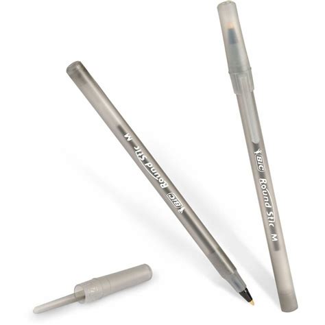 Bicgsm11bk Bic Round Stic Ballpoint Pens Black Ink Black