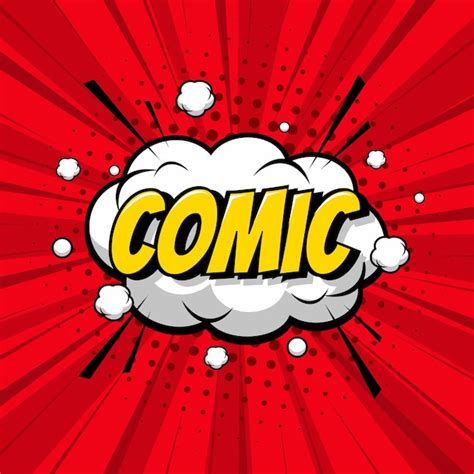 Premium Vector Comic Speech Bubble With Expression Text Bright Vector