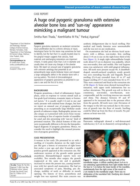 A Huge Oral Pyogenic Granuloma With Extensive Pdf Periodontology Medical Specialties