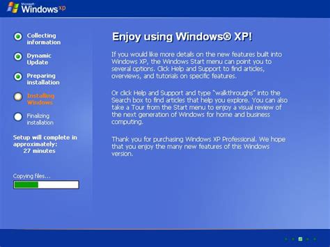GUIdebook Screenshots Windows XP Pro Window Installation Windows Installation
