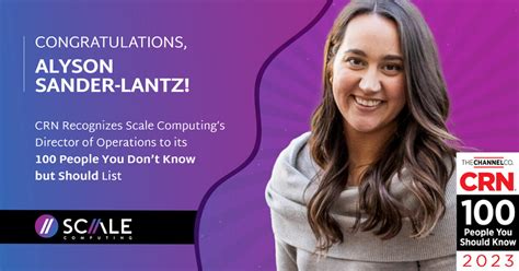 scale computing s alyson sander lantz recognized as… scale computing