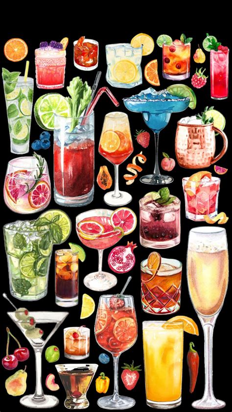 Mixed Drinks Drinks Alcohol Fruit Iphone Wallpaper Tumblr Aesthetic Everyday Art Collage