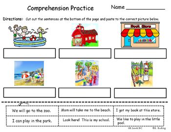 Freebie Reading Comprehension Cut And Paste By Kris Rushing Tpt