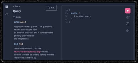 Browsing Api Docs In Graphiql 21 Travel Rule Product Documentation