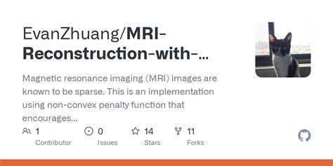 Github Evanzhuangmri Reconstruction With Sparse Optimization Magnetic Resonance Imaging Mri