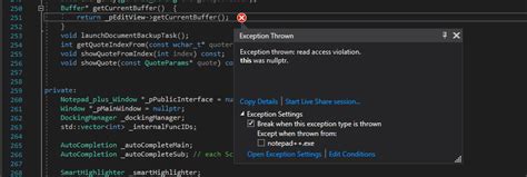 an exception occurred read access violation this was nullptr · issue