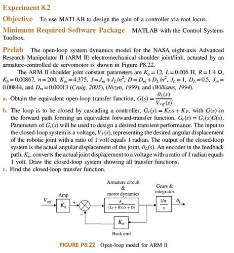 Prelab A Only See Open Loop Model Below Obtain The Equivalent Open Loop Transfer Function