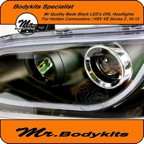 Mr Drl Leds Black Projector Headlights For Holden Commodore Hsv Ve S