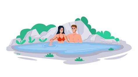 Swimming Pool Couple 48933549 Vector Art At Vecteezy