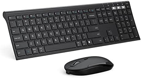 Bluetooth Keyboard Mouse Multi Device Wireless Keyboard Mouse Combo Ultra Slim Rechargeable
