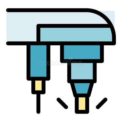 Electric Cnc Machine Icon Vector Flat Stock Vector Illustration Of Steel Outline 284524569