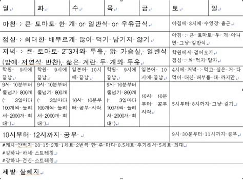 한 달 다이어트 계획 인스티즈instiz 뷰티 카테고리