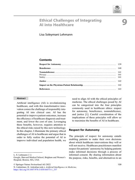 Ethical Challenges Of Integrating Ai Into Healthcare Pdf Artificial Intelligence