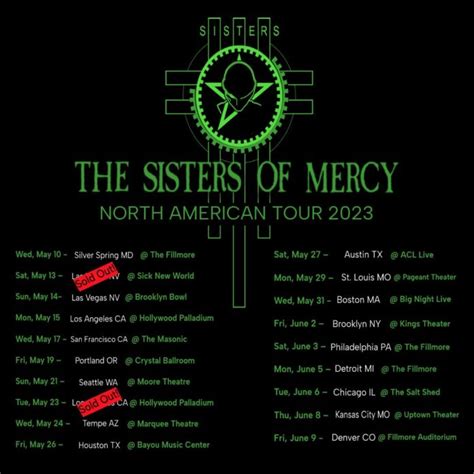 The Sisters Of Mercy Announce First U S Tour In Over A Decade