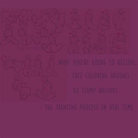 NSFW Procreate Body Stamps Procreate Brushes Digital Art Assistance Body Stamp Brush Lineart