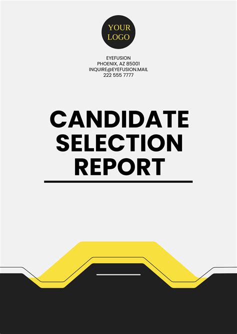 Free Candidate Selection Report Template To Edit Online