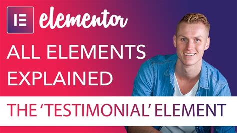 Testimonial Element Tutorial Elementor Youtube