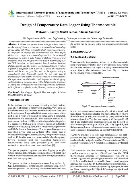 Design Of Temperature Data Logger Using Thermocouple Pdf