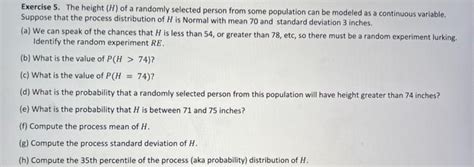 Solved Exercise 6 Refer Back To Exercise 5 Suppose That A Chegg Com