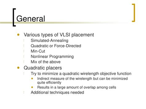 Ppt Vlsi Placement Techniques A Comprehensive Overview Powerpoint